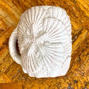 Mud Pie | Kitchen | Large White Seashell Ceramic Drinking Mug Mudpie ...